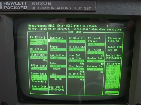 Hp Agilent 8920b Rf Communications Test Set W Opt 016 102 Us39064829