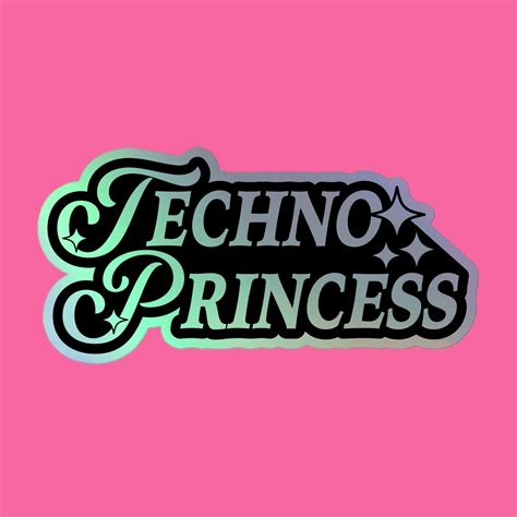 Techno Princess Holographic Sticker Techno Sticker T For Raver