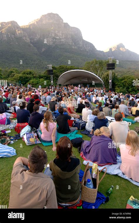 Crowds Watching Karen Zoid Perform At The Kirstenbosch Summer Concerts