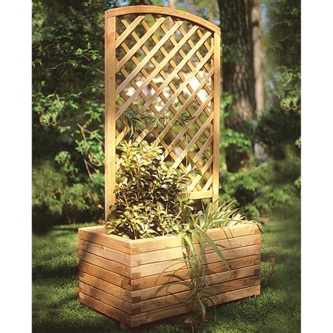 Rectangular Planter With Trellis H120 X 40 X 70 Cm Grow Your Own