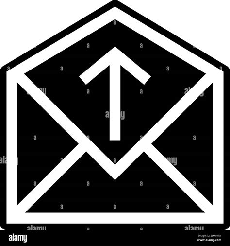 Mail Out Icon Black Vector Illustration Stock Vector Image And Art Alamy