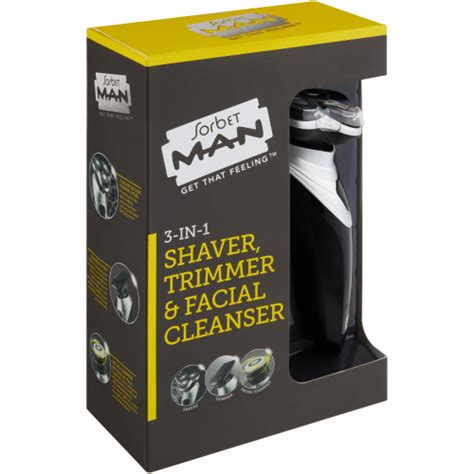 Sorbet Man 3 In 1 Shaver Trimmer And Facial Cleanser Clicks
