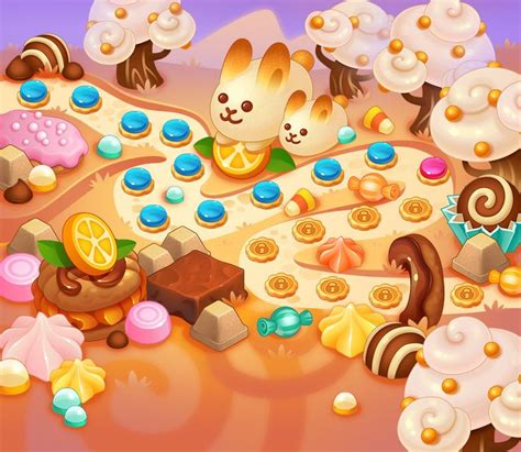Candy Valley Game Maps On Behance Game Design Candy Games