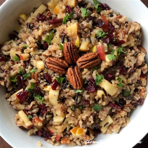 CRANBERRY APPLE PECAN WILD RICE PILAF The Southern Lady Cooks