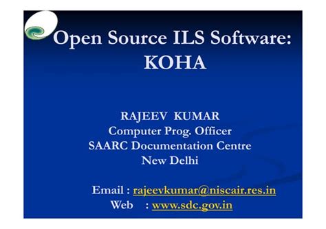 Koha Open Source Library Management Software Pdf