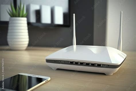 Router On The Table Router Is A Device That Forwards Data Packets