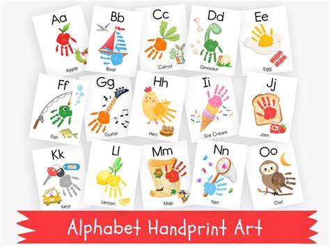 Alphabet Handprint Craft Handprint Alphabet Book Handprint Memory