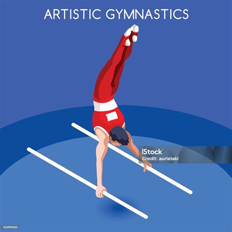육상 아티스틱 체조경기용 평행봉 선수 스포츠 선수권대회 국제 대회 체조에 대한 스톡 벡터 아트 및 기타 이미지 체조 포스터 남자 Istock