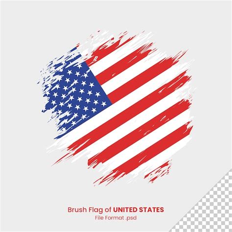 Bandera De Pincel Formato De Archivo De Estados Unidos Psd Elemento De
