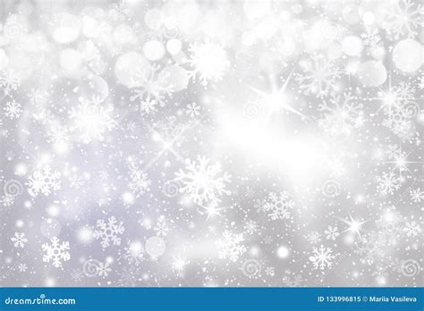 Achtergrond Van De Kerstmis De Zilveren Winter Sneeuw Witte