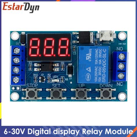 6 30v Relay Module Switch Trigger Time Delay Circuit Timer Cycle