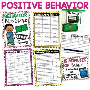 Classroom Behavior Management Reward System Behavior Bills Brooke