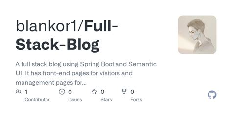 Github Blankor Full Stack Blog A Full Stack Blog Using Spring Boot