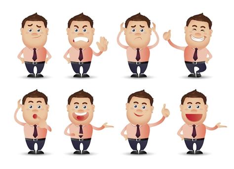 Premium Vector Businessman Set