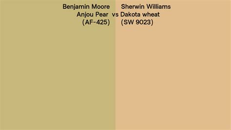 Benjamin Moore Anjou Pear Af 425 Vs Sherwin Williams Dakota Wheat Sw