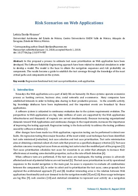 Pdf Reliability Evaluation Of Web Based Software Applications Pedro