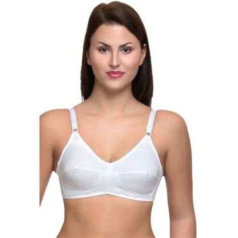 White Ladies Plain Cotton Bra Size 30 To 44 At Rs 190piece In