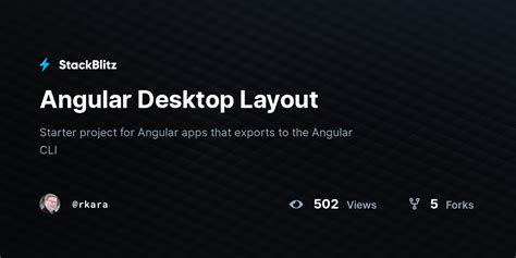 Angular Desktop Layout Stackblitz
