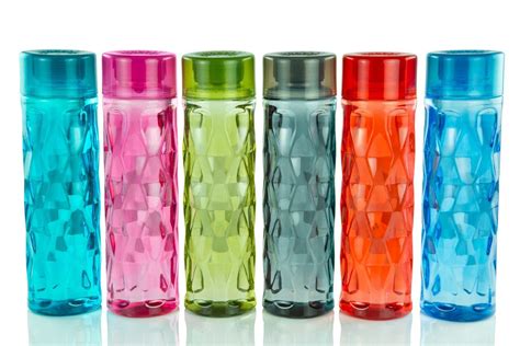 Plastic Multicolor Bubble Shape Water Bottle Set Of 6 Capacity 1000ml