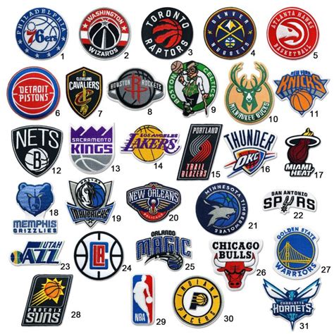 Patch Vải ủi Nhiệt Thêu Logo Câu Lạc Bộ Bóng Rổ Mỹ Sticker M489