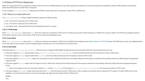 Ords Configuration Options About Error Responses Follow The Coffee