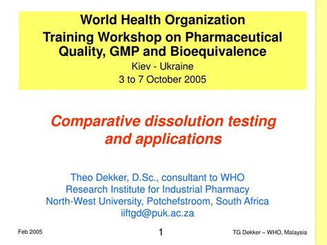 ppt comparative dissolution testing and applications powerpoint
