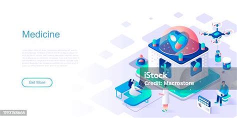 의학 방문 페이지 벡터 템플릿입니다 아이소메트릭 일러스트가 있는 응급 의료 보조 웹 사이트 헤더 Ui 레이아웃 등측투영법에 대한 스톡 벡터 아트 및 기타 이미지 Istock