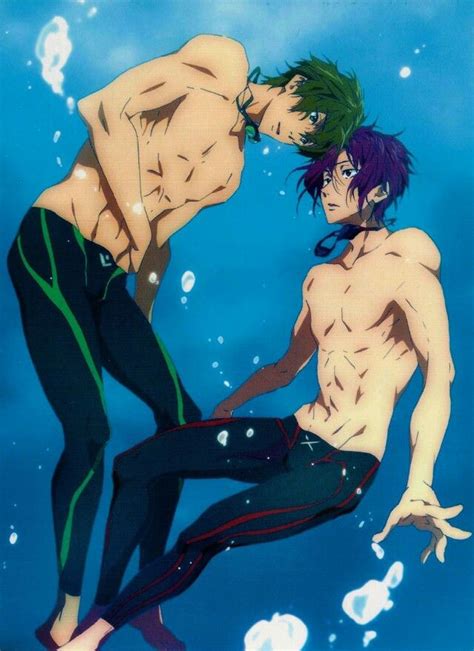 Makoto Tachibana And Rin Matsuoka Anime Iwatobi Swim Club Anime