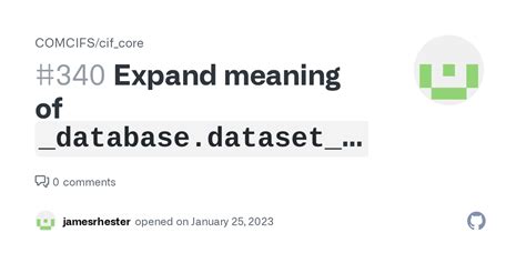 Expand Meaning Of `databasedatasetdoi` To Encompass Raw Data Dois · Issue 340 · Comcifscif