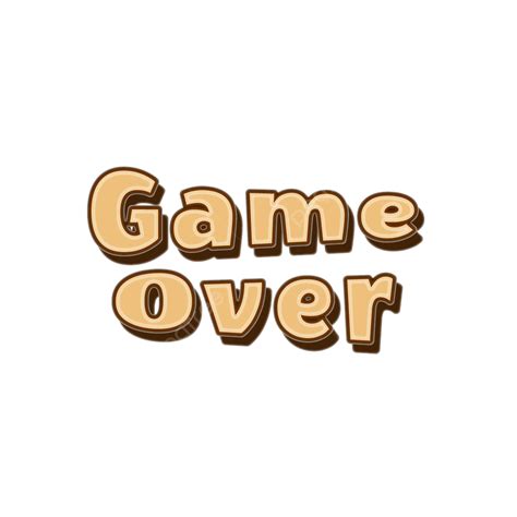 Game Text Effect Vector Hd Images Game Over Word Text Effect Font