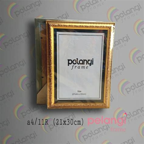 Jual Bingkai Foto Figura 11R A4 Gold Ukir 21x30cm Jakarta Barat