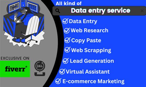 do exclusive data entry ms excel word web research data mining by