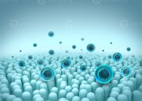 Stem Cell Microscopic Medical Abstract Background 3d Rendering
