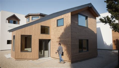Wood Cladding Integrated With Stucco Architecture