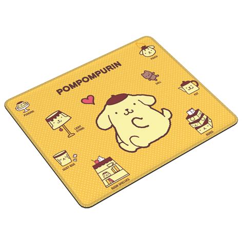 Pompompurin Mouse Pad Square Stitched Edges Non Slip Rubber Washable Mousepad For Computers