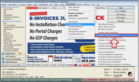 How To View Bill Item Wise Purchase Statement Report In Marg Software