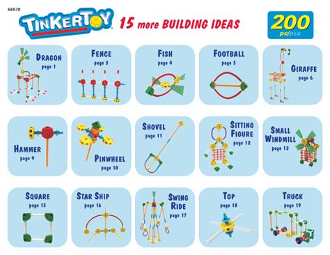 TinkerToy 30 Model Building Set Alt 56578 Knex Parts
