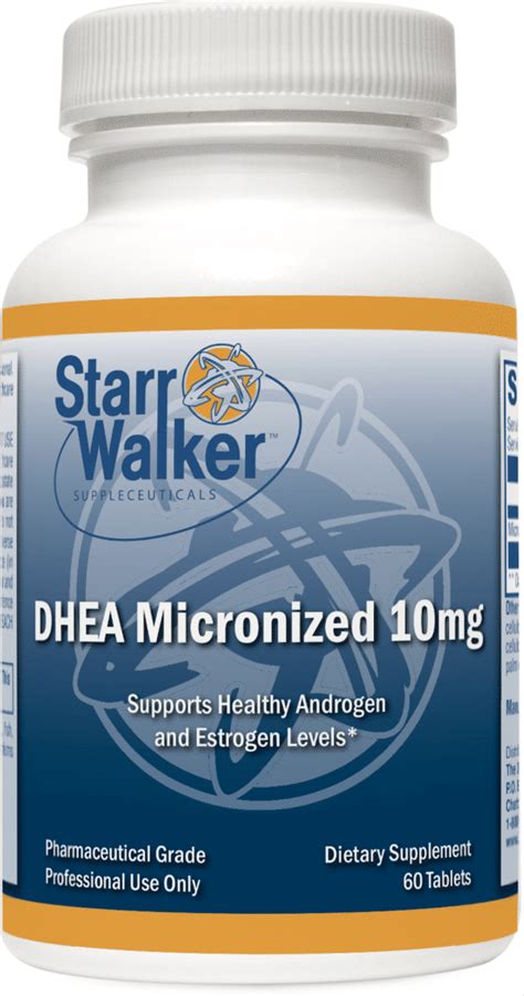 Dhea Micronized 10mg 60 Tablets 60 Servings Starr Walker