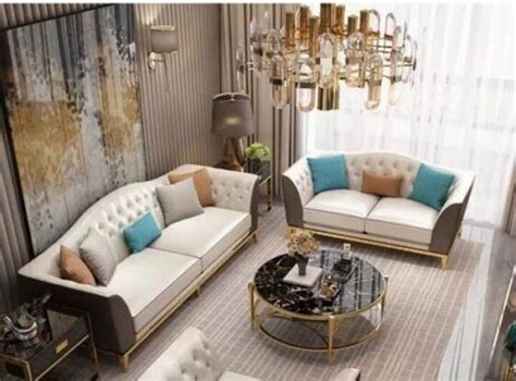 Jvmoebel Wohnzimmer Set Chesterfield Edelstahl Couch Polster Sitz Sofa