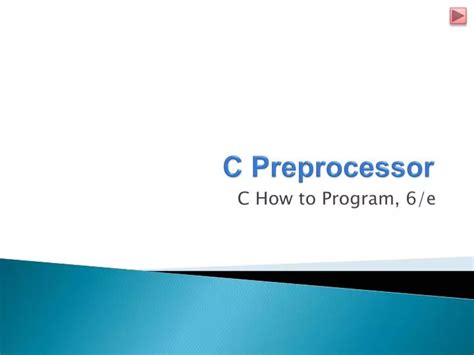 PPT C Preprocessor PowerPoint Presentation Free Download ID 1909162