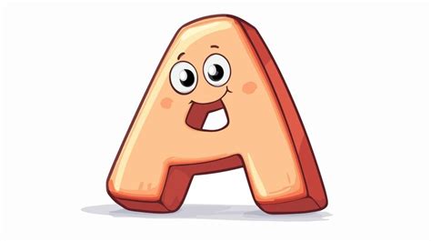 Colorful Cartoon Letter A Vector Illustration On White Background