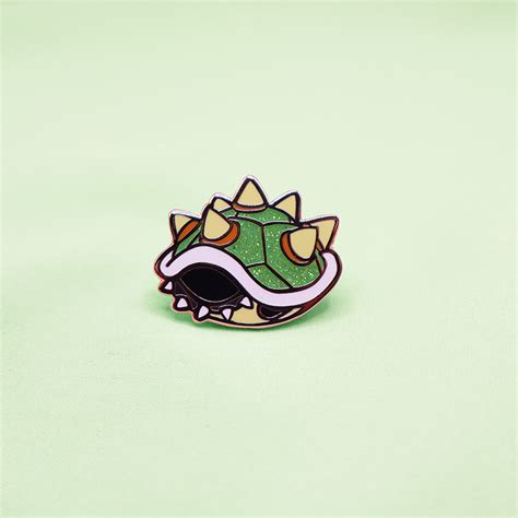 Bowser Shell Gold Enamel Pin Mario Mini Mamobot