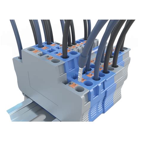 Upt 2 5 Din Phoenix Mounted Electrical Push In Wire Terminal Block China Electric Connector