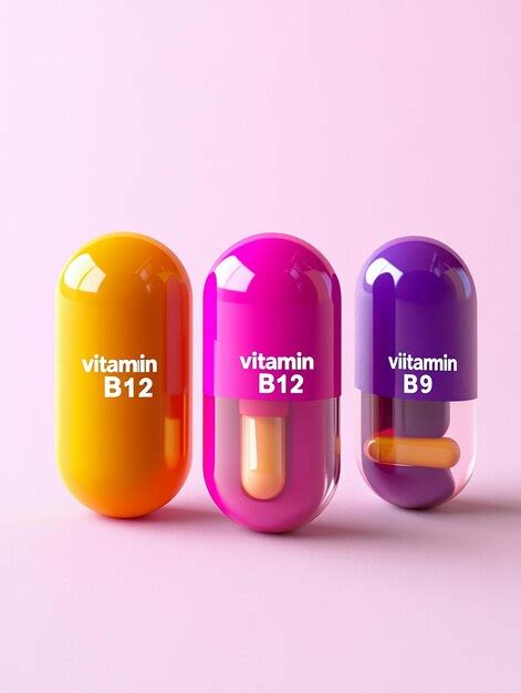 Capsules Labeled Vitamin B6 B9 B12 Premium Ai Generated Image