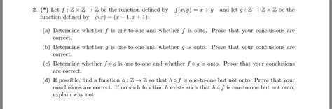 Solved 2 Let F Z Z Z Be The Function Defined By Chegg Com