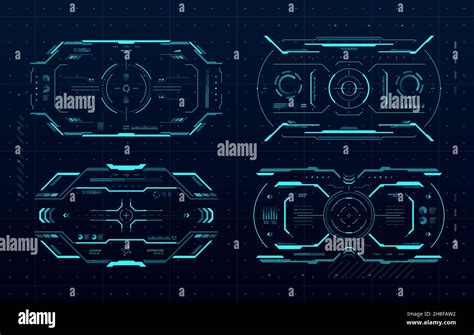 Hud Aim Control Frame Interface Futuristic Target Screen Of Sci Fi
