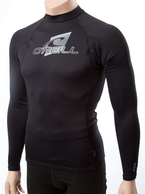Oneill Mens Long Sleeve Rashguard Lycra Swim Shirt With 50 Uv