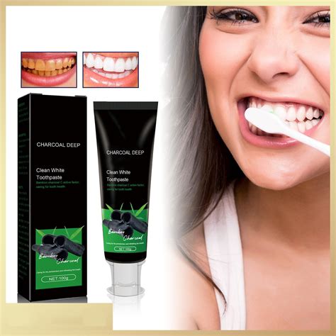 Toothpaste Black Whiten Toothpaste Activated Deep Clean Toothpaste To