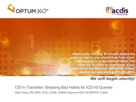 120915 Optum Webcast Cdi In Transition Codingclinic Version 128 Ppt