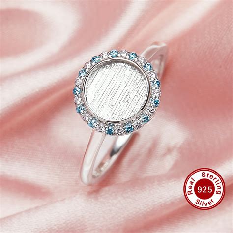 Keepsake Breast Milk Resin Halo Round Ring Settings Solid Back